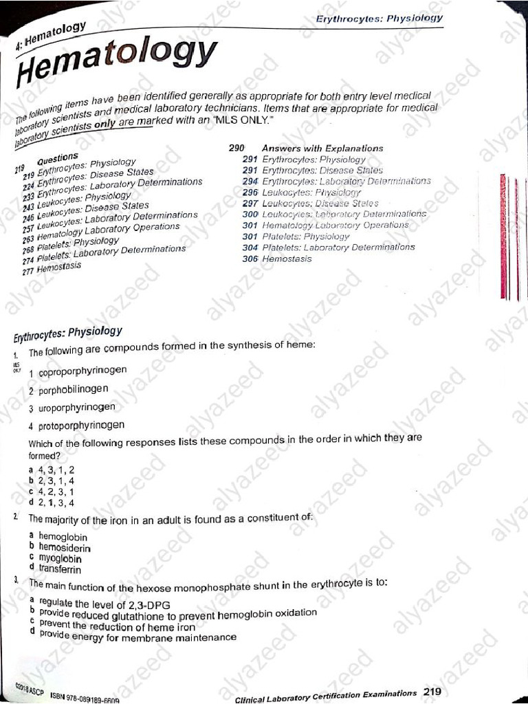 BOC - HEMA Review Questions With Answers | PDF