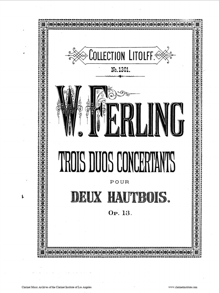 (Clarinet Institute) Ferling - 3 Duos | PDF | Social Science
