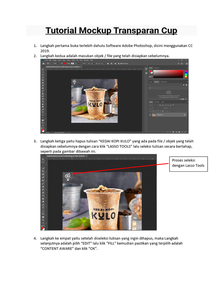 Tutorial Mockup Transparan Cup | PDF
