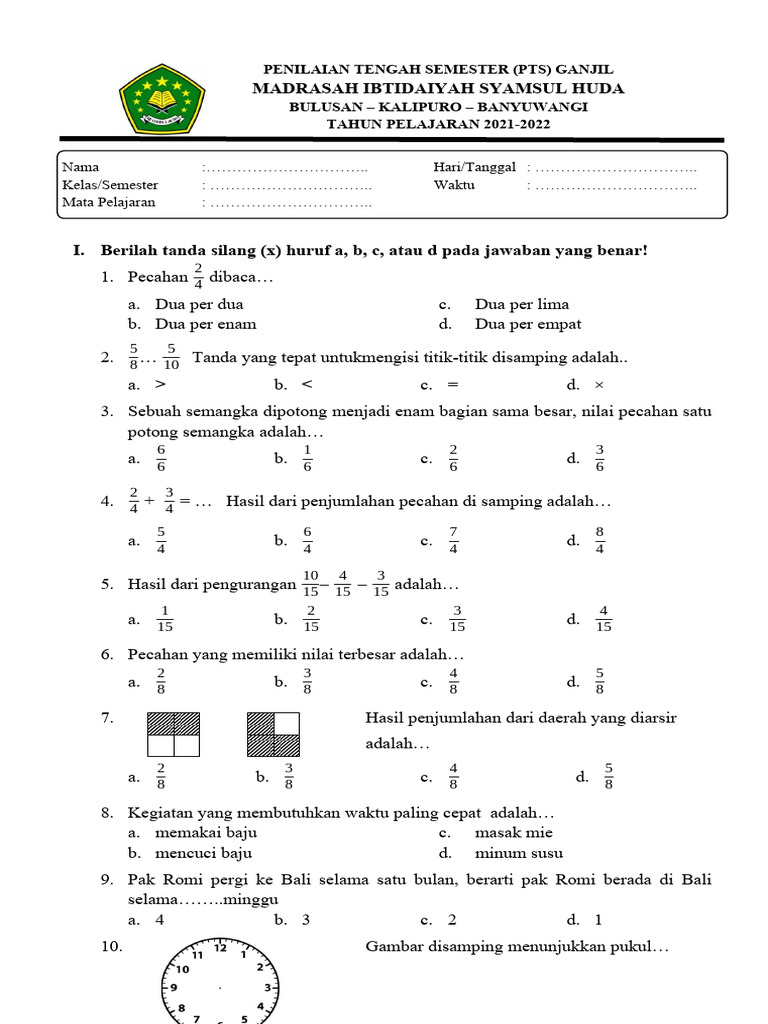 Pts MTK 3b Revisi | PDF