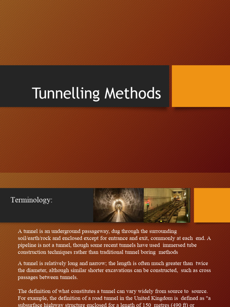 Tunneling Methods and Techniques Explained | PDF | Tunnel | Civil ...