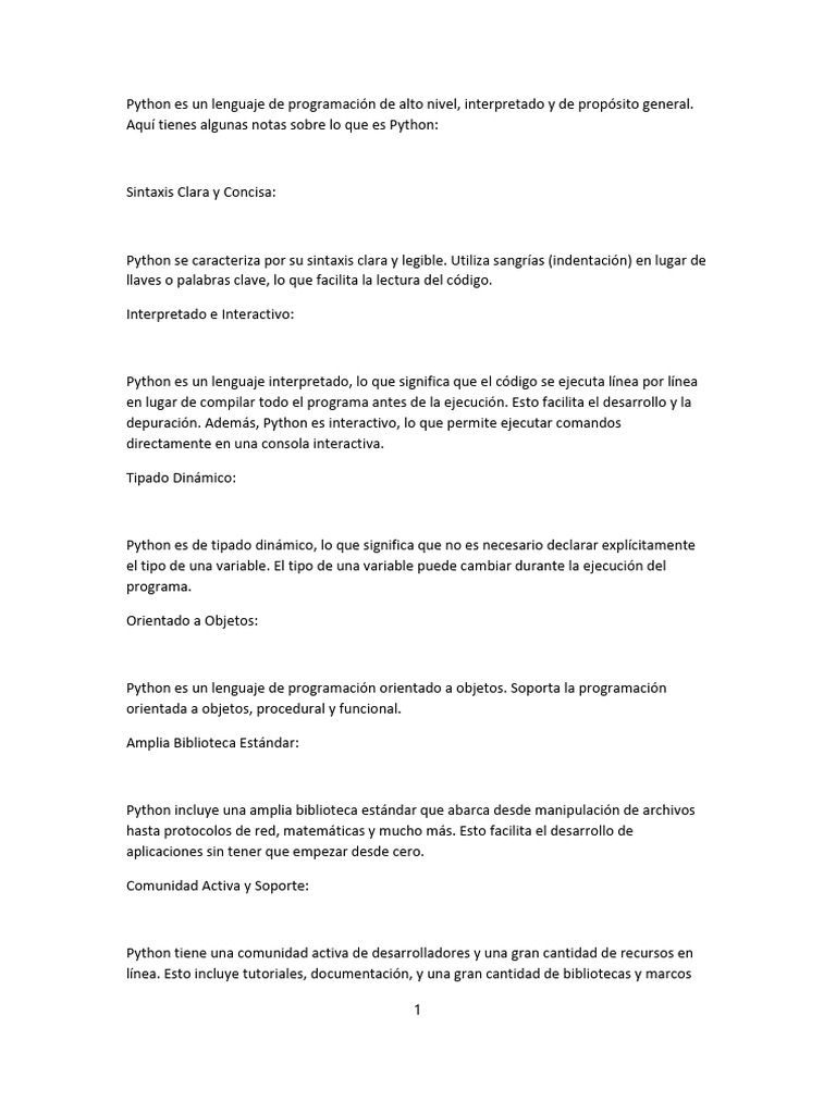 Python | PDF | Python (lenguaje de programación) | Lenguaje de programación Python | PDF | Python (lenguaje de programación) | Lenguaje de programación
