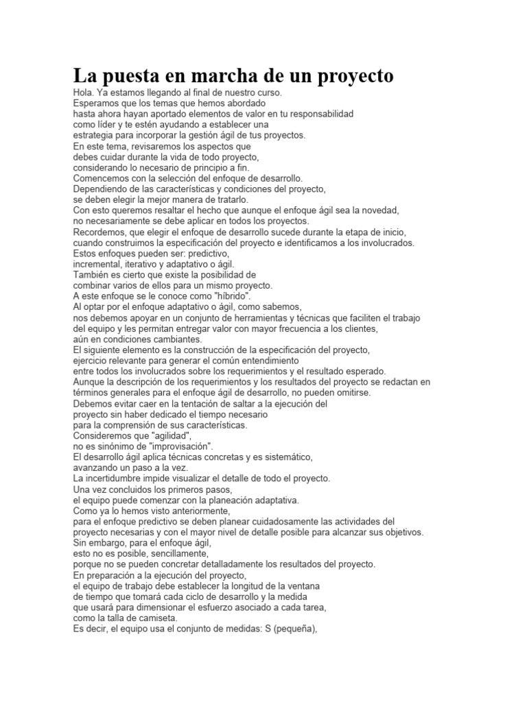 Introducción a la gestión ágil de proyectos SEM 4 | PDF | Liderazgo | Gestión de proyectos