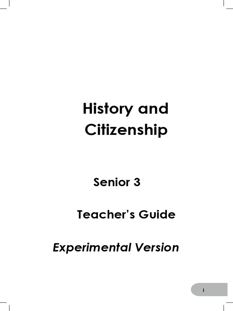 History and Citizenship S3 Adapted TG 2022 | PDF | Educational ...