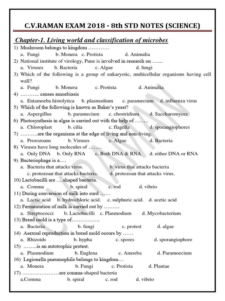 8 TH C V Raman English Notes1 | PDF | Buoyancy | Sodium Bicarbonate