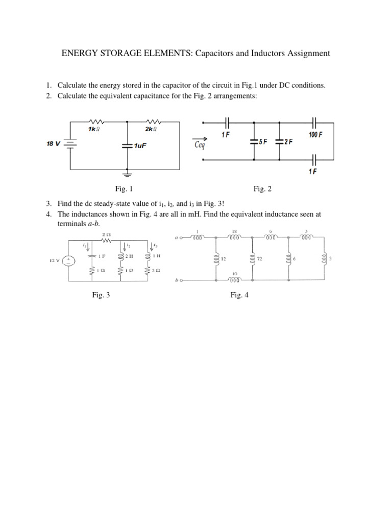 ENERGY STORAGE ELEMENTS Assignment | PDF