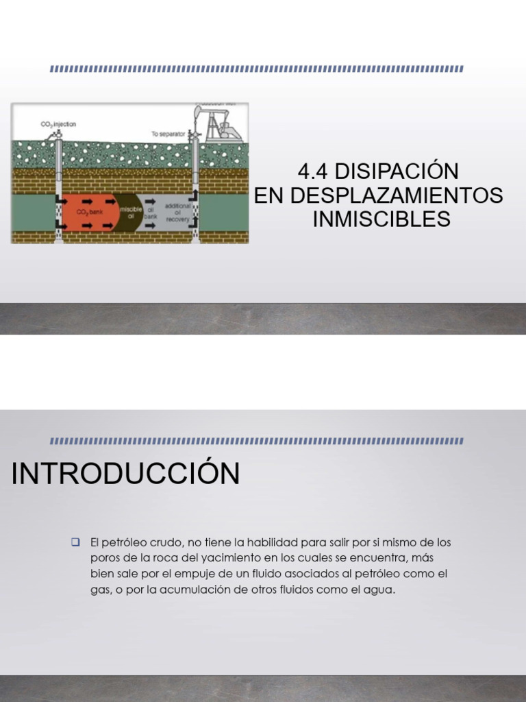 Disipación en Desplazamientos Inmiscibles | PDF