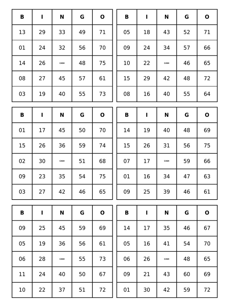 Cartela de Bingo Master | PDF | Xadrez