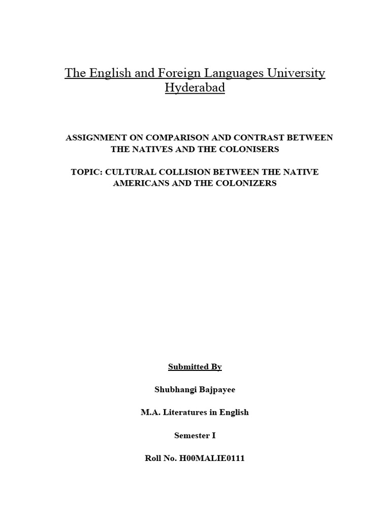 Native American Mid Term Assignment | PDF | Indigenous Peoples | Native ...