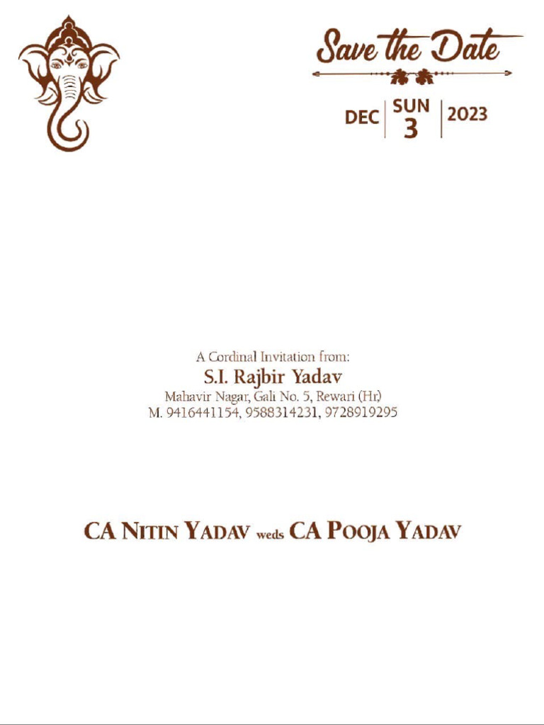 Wedding Invitation | PDF