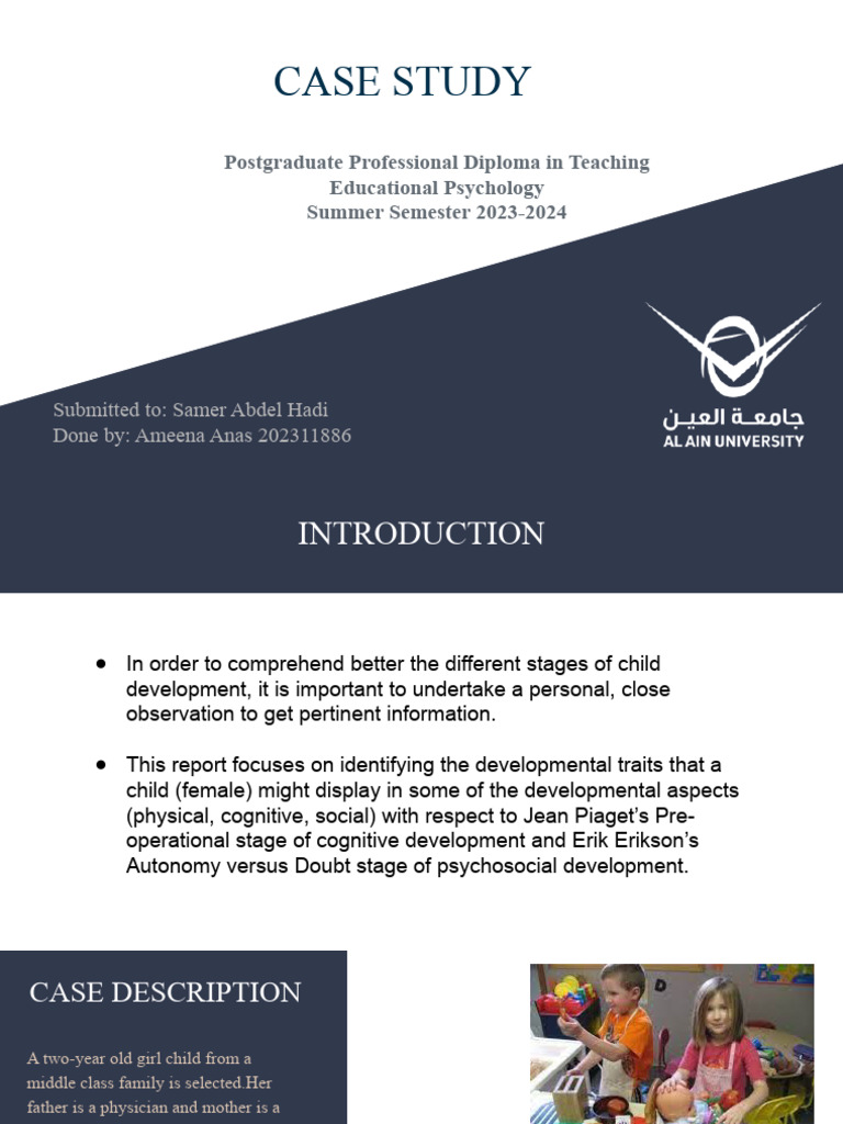 Case Study | PDF | Cognitive Development | Child Development