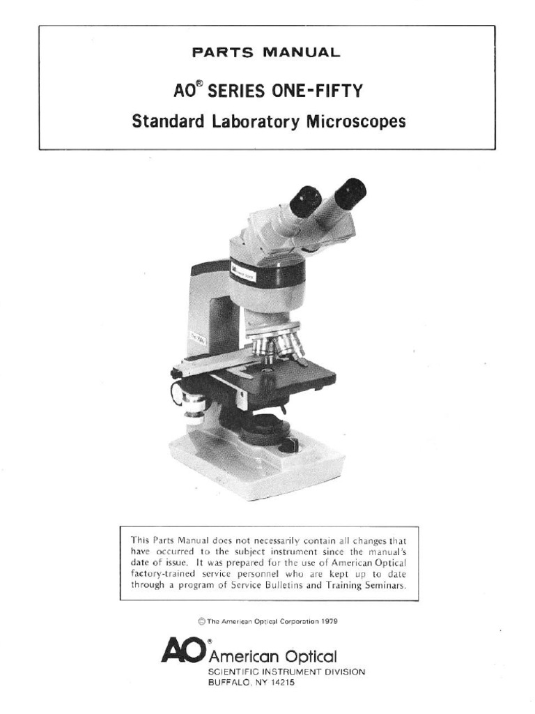 AO One-Fifty Microscope - Parts Manual | PDF