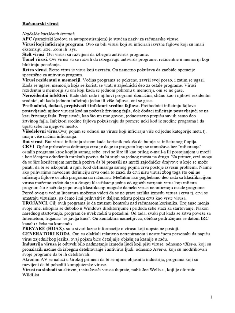 Racunarski Virusi2014-2015 | PDF