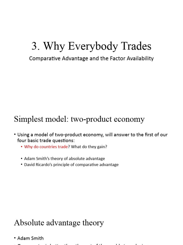 Comparative and Absolute Advantage in Trade | PDF | Comparative ...