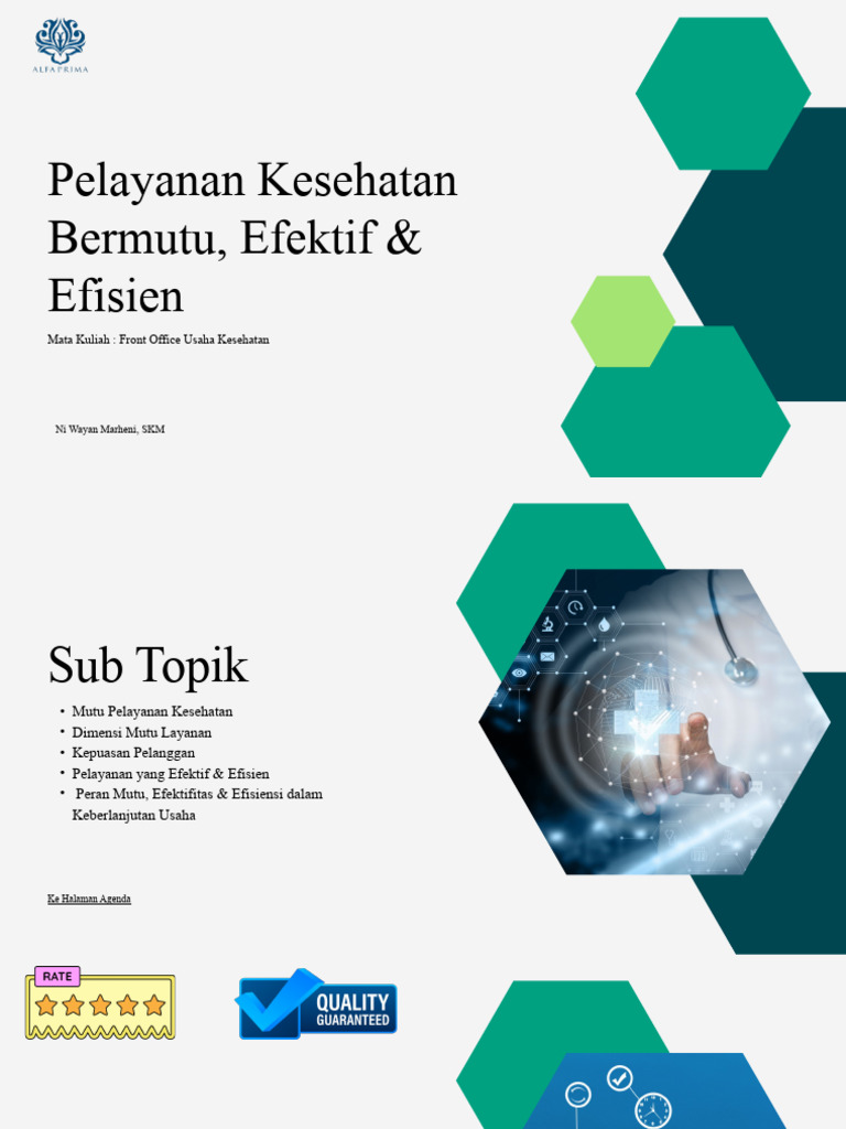 Mutu Layanan & Pelayanan Efektif Dan Efisien | PDF