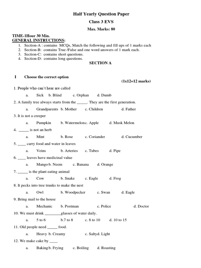 HYP Class 3 EVS Set 1 | PDF | Birds | Foods