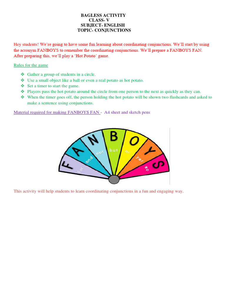 Bagless Activity Class V | PDF