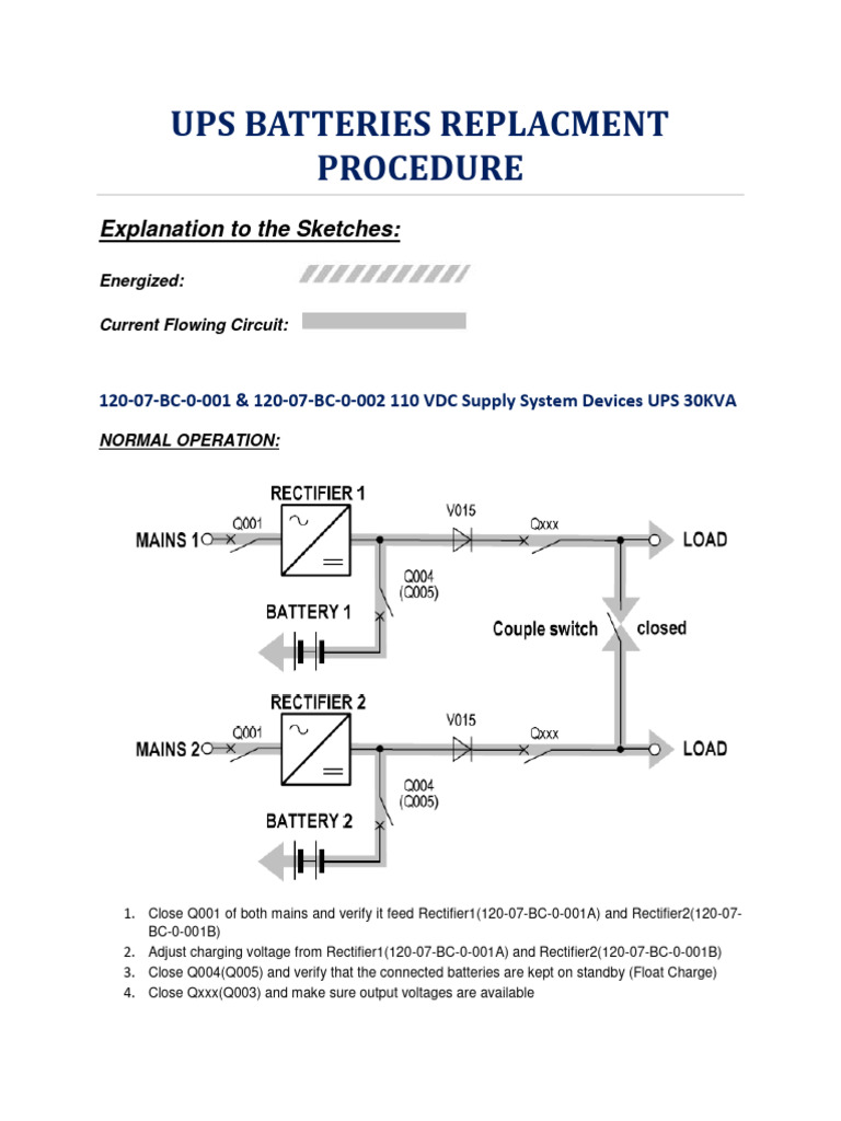 UPS Battery Charging Procedure | PDF | Power Inverter | Rectifier