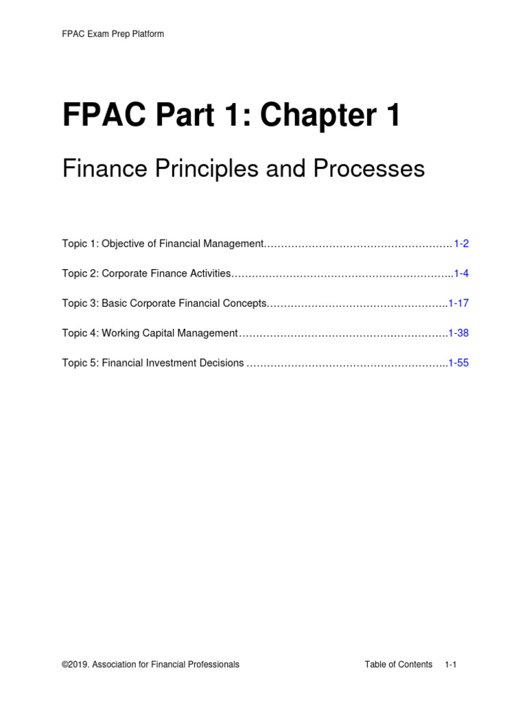 FPAC Part 1 Chapter 01 | PDF | Dividend | Discounted Cash Flow