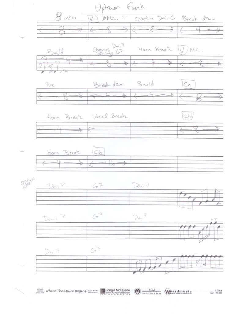 Uptown Funk - Bruno Mars | PDF