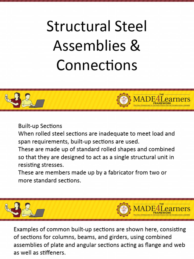 Lesson 7. Structural Steel Assemblies & Connections | PDF | Beam (Structure) | Column