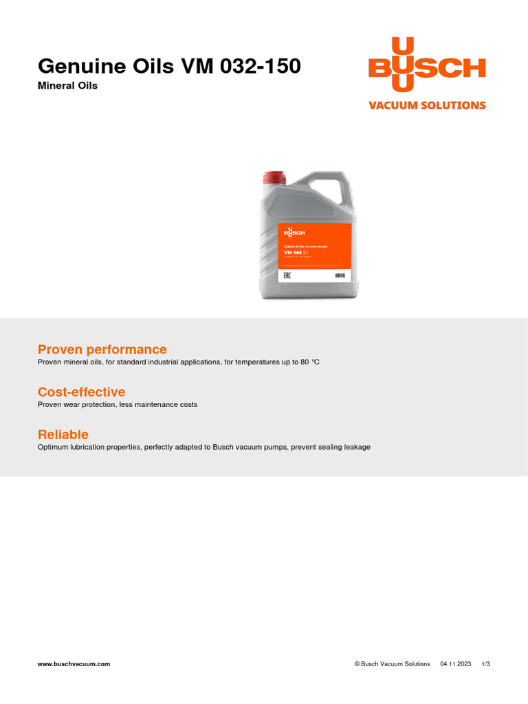 Genuine Oils VM 032 150 | PDF | Gases | Phases Of Matter