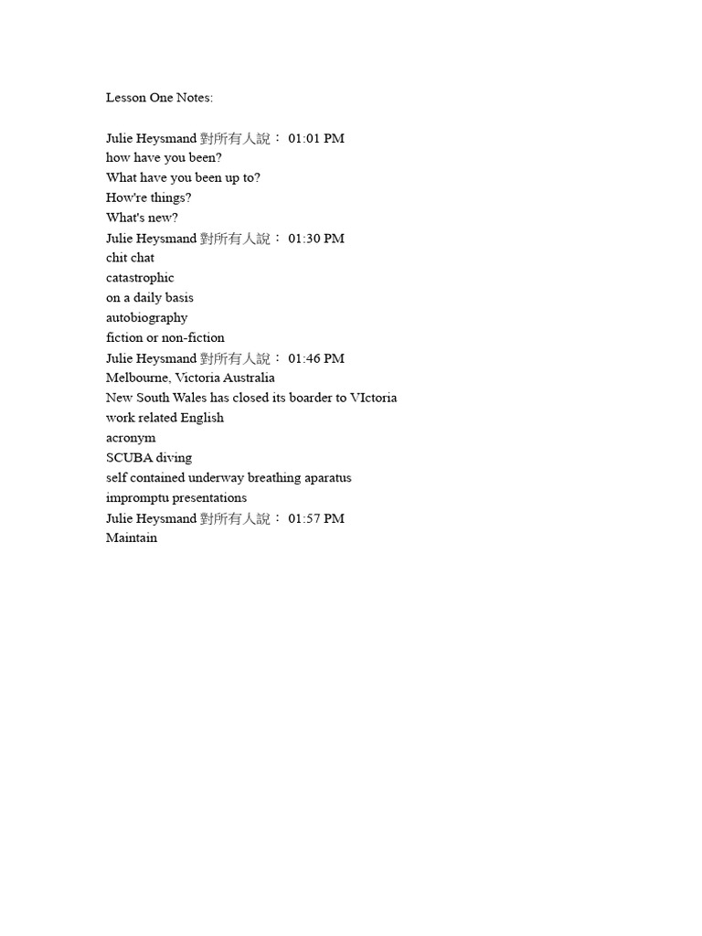 Amazing Talker - Julie Notes | PDF