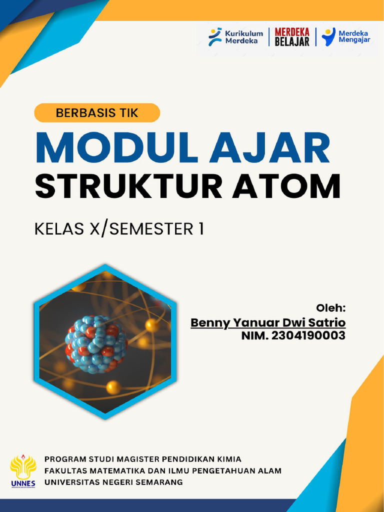 Benny YDS - NIM 2304190003 - Modul Ajar Berbasis TIK Materi Struktur Atom | PDF