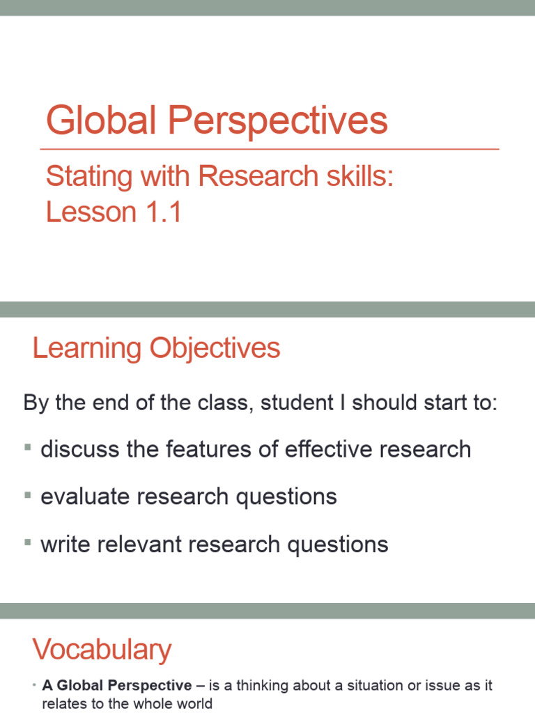 Y9 - Starting With Research Skills Lesson 1 | PDF | Learning | Chronic ...