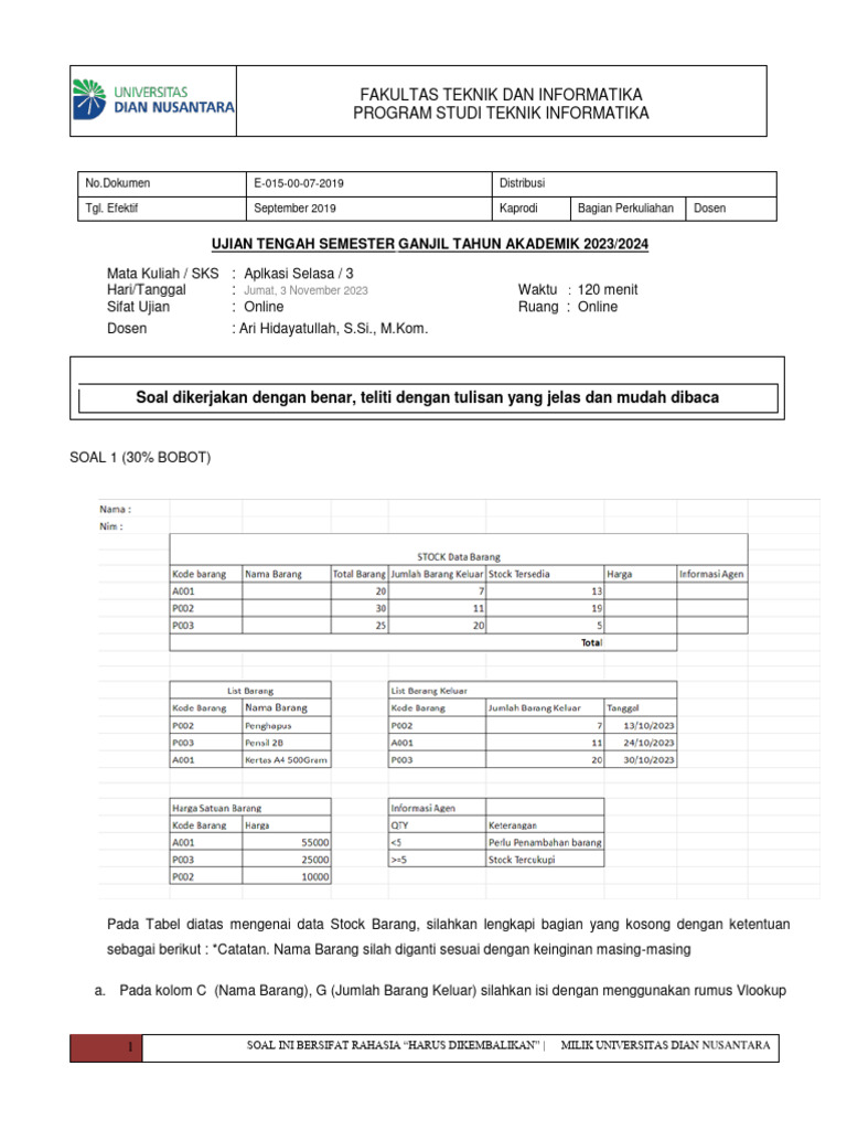 UTS - Aplikasi Komputer (M) | PDF | Seni | Sains & Matematika