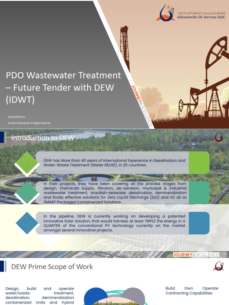 IDWT PDO Presentation | PDF | Desalination | Water