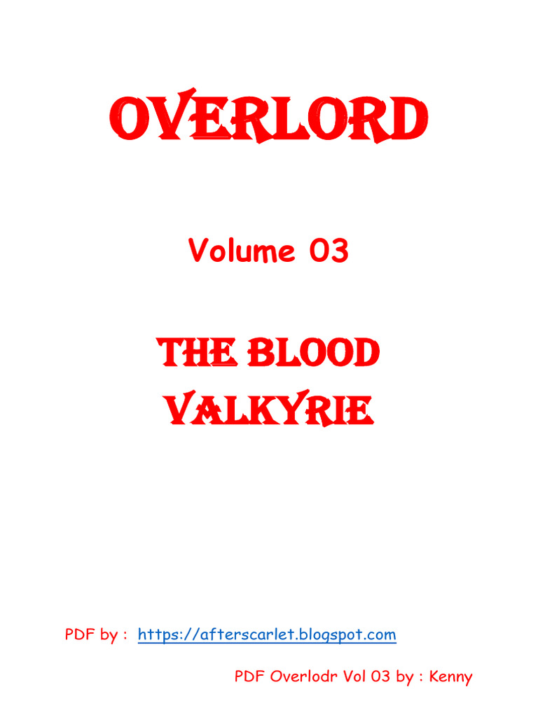 Overlord Volume 03 - The Blood Valkyrie | PDF