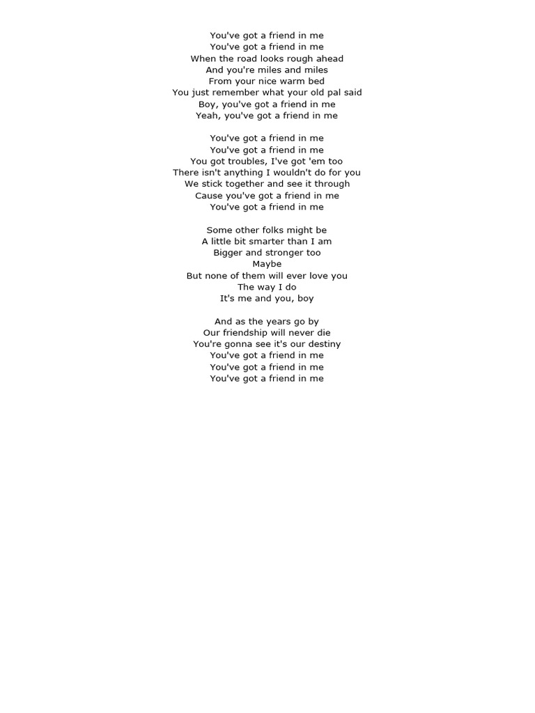You'Ve Got A Friend in Me | PDF