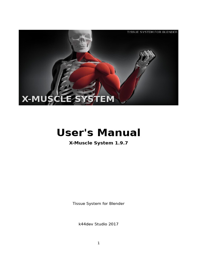 User Manual For X Muscle Blender | PDF | Blender (Software) | Elbow