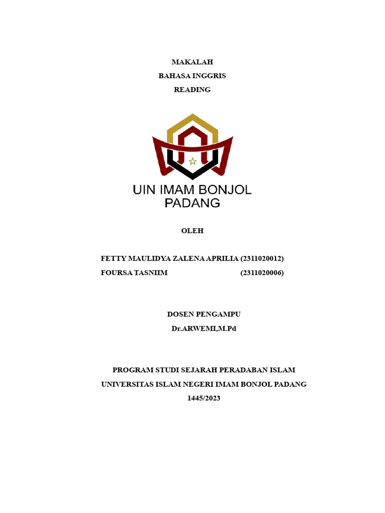 Makalah Bahasa Inggris | PDF | Noun | Verb