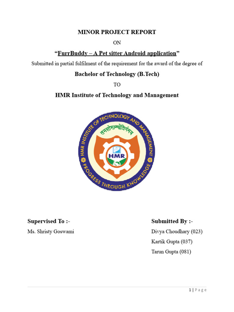 MINOR PROJECT REPORT (30%) Divya | PDF | Mobile App | Usability