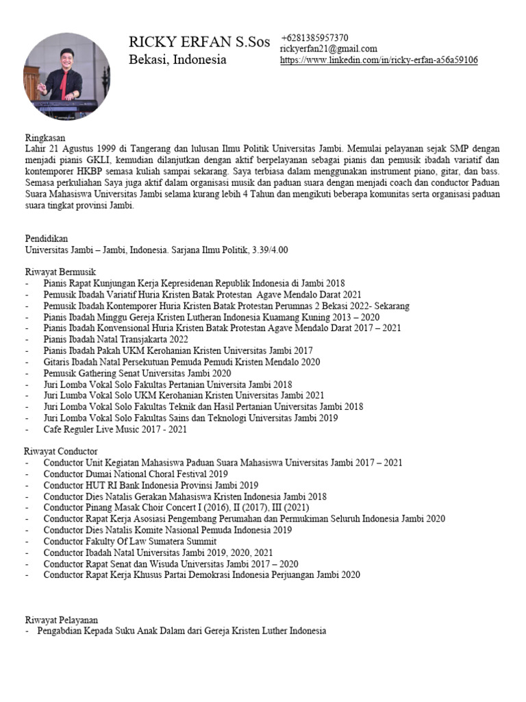 Ricky Erfan CV | PDF