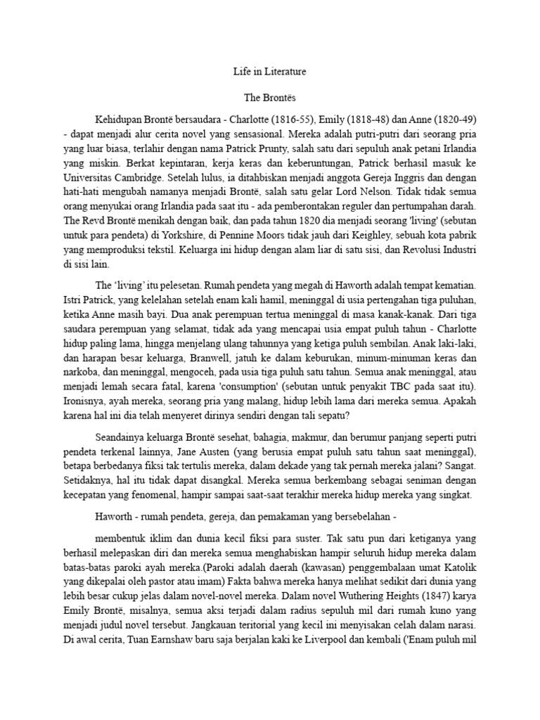 Life in Literature | PDF