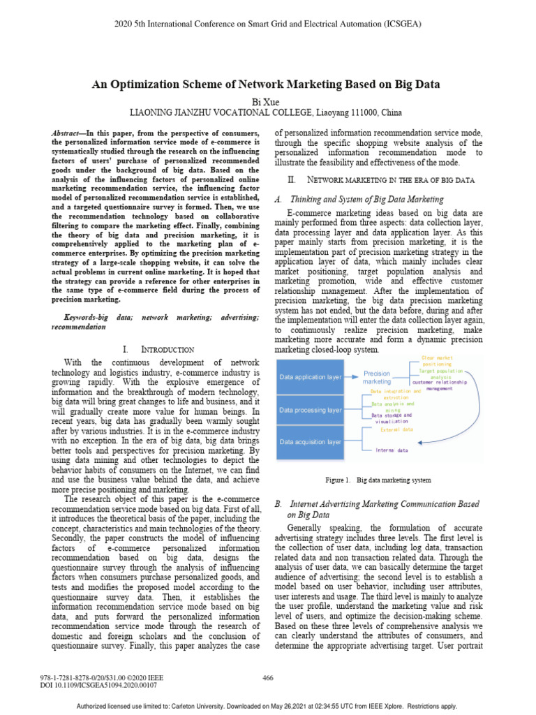 An Optimization Scheme of Network | PDF