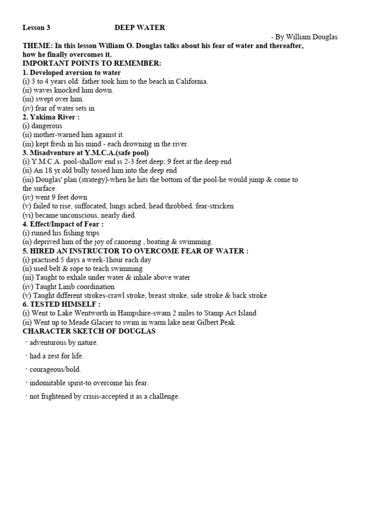 Deep Water Notes | PDF