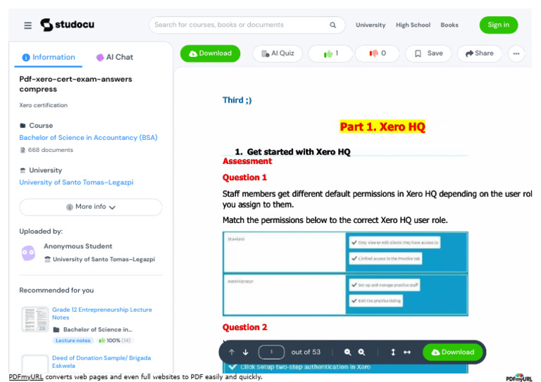 Xero HQ User Roles & Permissions Guide | PDF