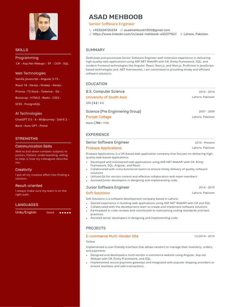 Asad Mehboob Resume | PDF | Web Application | Usability