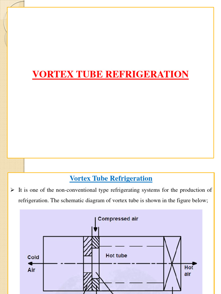 3.7 Vortex Tube Refrigeration | PDF | Nozzle | Valve