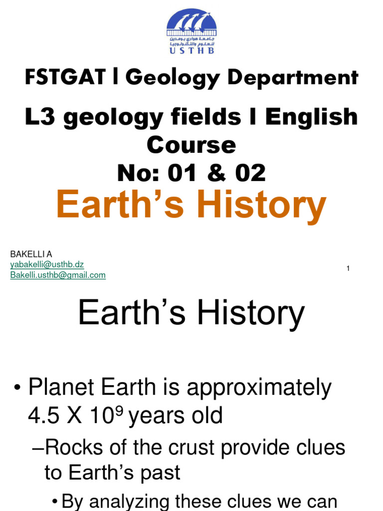 Course No 01 2 Earth History 1 | PDF | Isotope | Geology