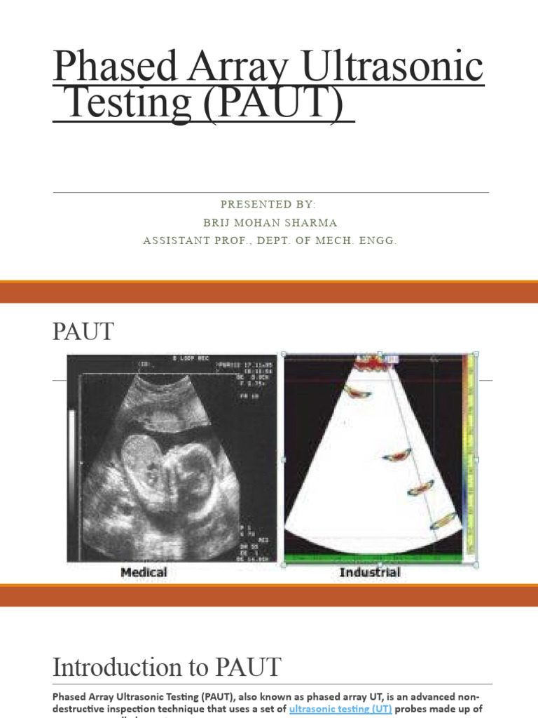 NDT - Phased Array Ultrasonic Testing (PAUT) | PDF | Ultrasound ...