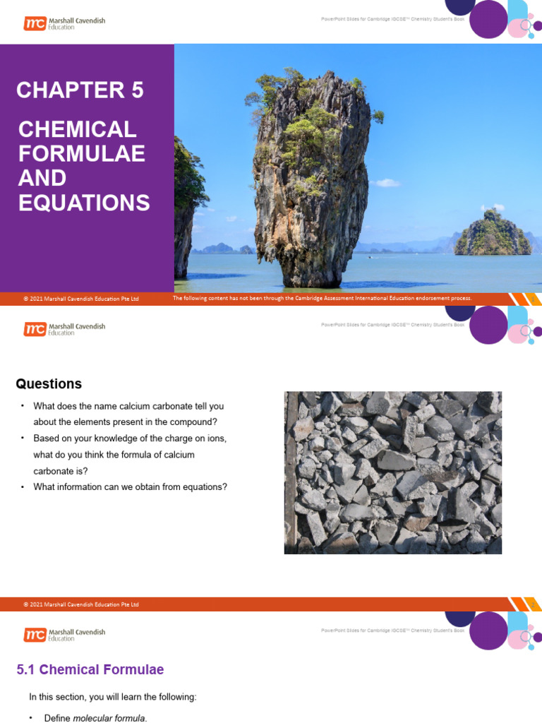 Mce Igcse Chemistry Ppt C05 Pdf Chemical Compounds Chemistry