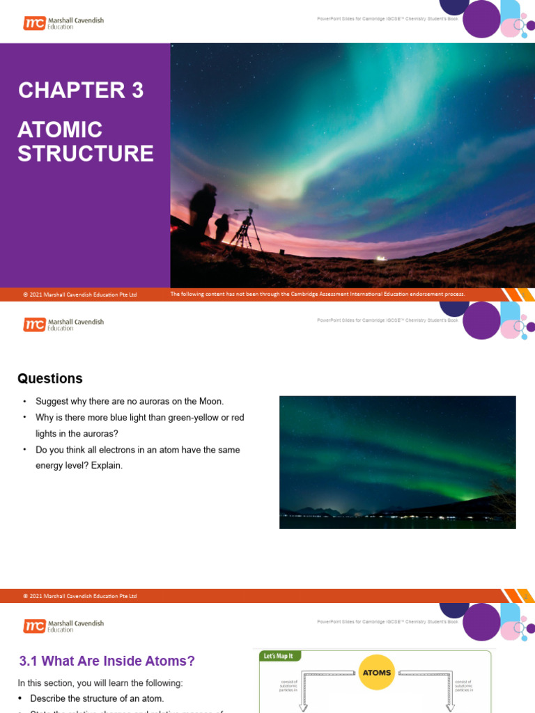 Mce Igcse Chemistry PPT c03 | PDF | Atoms | Proton