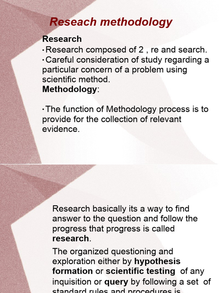 Research Methodology | PDF | Methodology | Scientific Method