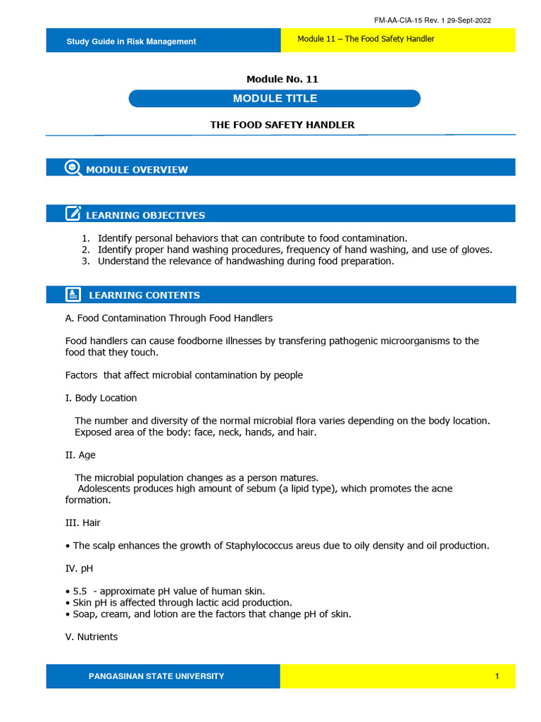 Food Safety Handler Guidelines | PDF | Hand Washing | Hygiene