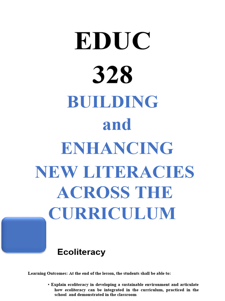 Module 10 Ecoliteracy | PDF | Sustainability | Learning